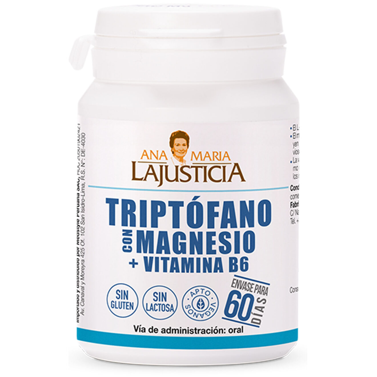 TRIPTÓFANO CON MAGNESIO + VITAMINA B6 - Ana Maria Lajusticia